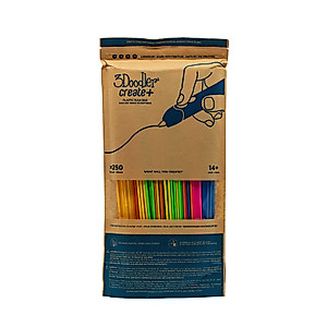 3Doodler Create PLA 3D Printing Filament Refill Bag (x250 Strands, Over 2000 ft. of Extruded Plastic) - Neon Sunset