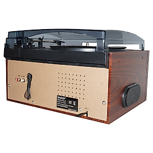 Boytone BT-22M, Bluetooth Record Player Turntable, AM/FM Radio, Cassette, CD Player, 2 Built in Speaker, Ability to Convert Vinyl, Radio, Cassette, CD to MP3 Without a Computer, SD Slot, USB, AUX