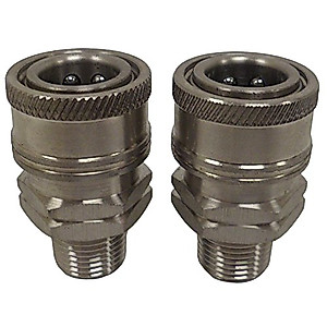 Ultimate Washer UW16-PW4FB0, Female Coupler, Stainless Steel, 2-Pack (3/8")