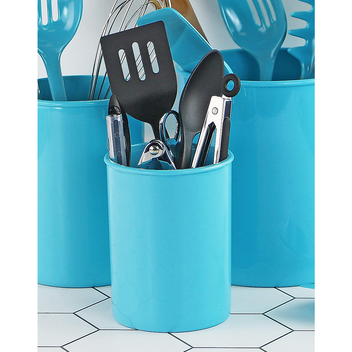 Reston Lloyd Multipurpose Utensil/Crock Holder, Turquoise, Mini Crock