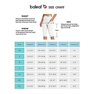 BALEAF Women's High Waisted Capris Casual Summer Knee Length Leggings Petite Yoga Casual Workout Exercise Capris with Pockets White 3XL