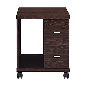 Coaster Furniture Coaster Contemporary Medium Oak Peel 2 Drawer Computer Stand 17.75" D x 17.75" W x 22.62" H 800832