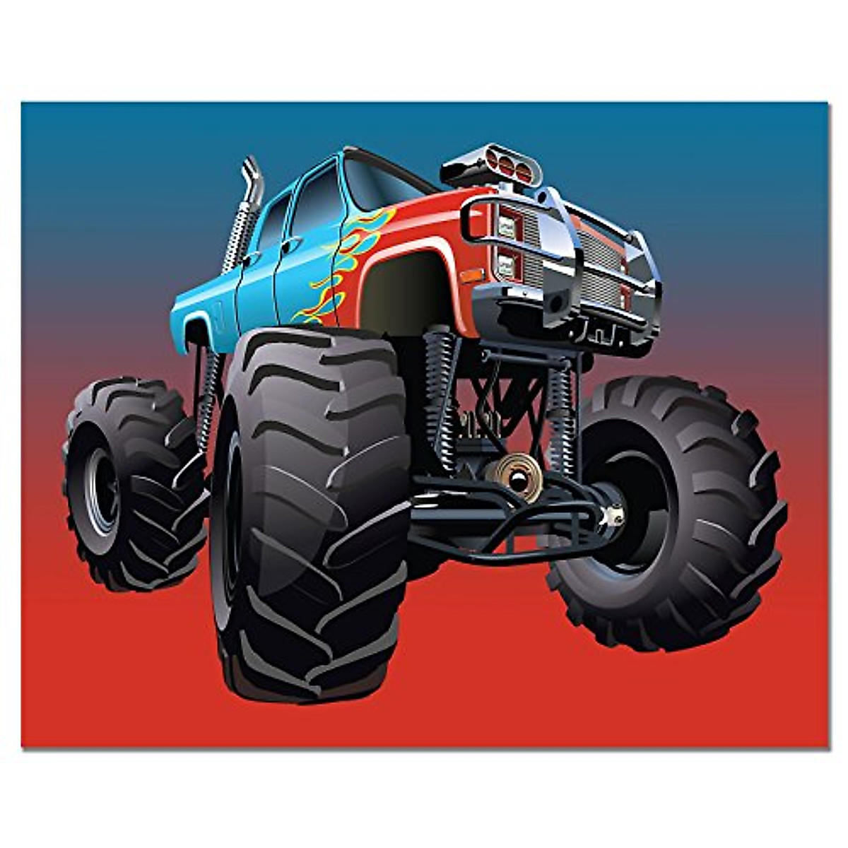 Monster Truck Poster Prints - Monster Truck Wall DéCor, Set Of 6 (8 Inches X 10 Inches) Photos - Kids Wall Art Decor
