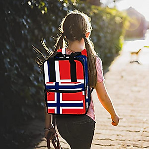Travel Backpack,Carry On Backpack,flag of Norway,Hiking Backpack Outdoor Sports Rucksack Casual Daypack