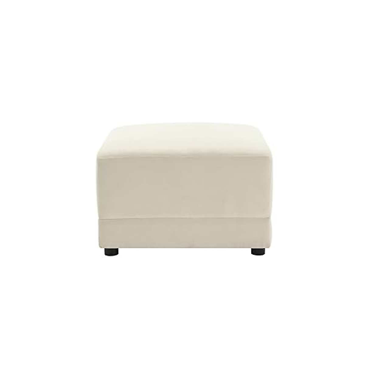 Morden Fort Ottoman Foot Rest for Sectional Couch Modular Sectional Sofa DIY [No Latch Fixing] Comfy Ottoman for Bedroom Living Room Sofa Couch Floor Ottoman Sturdy Backrest - Square Ottoman (Beige)