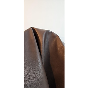 NAT Leathers | Pebblegrain Vegan Leather PU (Peta Approved Vegan) | 1 Yard (36 inch x 54 inch) Cut by Yard | Synthetic Pleather 0.9 mm Upholstery | 36"x54" (Cacao Brown)