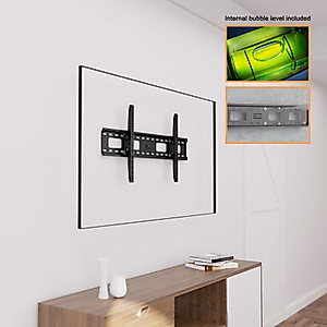 Ultra Slim Flat TV Wall Mount Bracket for Samsung 55 inch Class LS03B The Frame Smart TV QN55LS03BAF - QN55LS03BAFXZA - Low 1.4" Profile Design, Heavy Steel, Flush to Wall, Simple Install