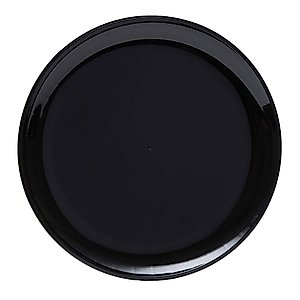 CaterLine Heavyweight Round Catering Tray, 18-Inch, Black (25-Count)