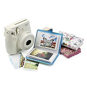 DKEnjoy PU Leather 20 Pockets Photo Album for Fujifilm Instax Mini 8/9/7s/25/70/90 Instant Camera Film, 3 Inch Pictures (White)