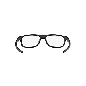 Oakley Men's OX8127 Pommel Rectangular Reading Glasses, Satin Black, 53mm + 1