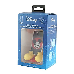 Disney Mickey Mouse Feet Cell Phone Stand with Bonus Decal Sticker- Cell Phone Holder for Home/Office-Universal Desk Phone Stand Compatible with Android/iPhone and More- Red