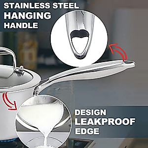 HZIB 2 Quart Stainless Steel Pot, Vegetable Steamer for induction stove, Small Steamer Pot, Steamer Pot with Lid, Small Saucepan,Streamer Small Pot, Saucepans with Steamer, Small Steamer for Cooking