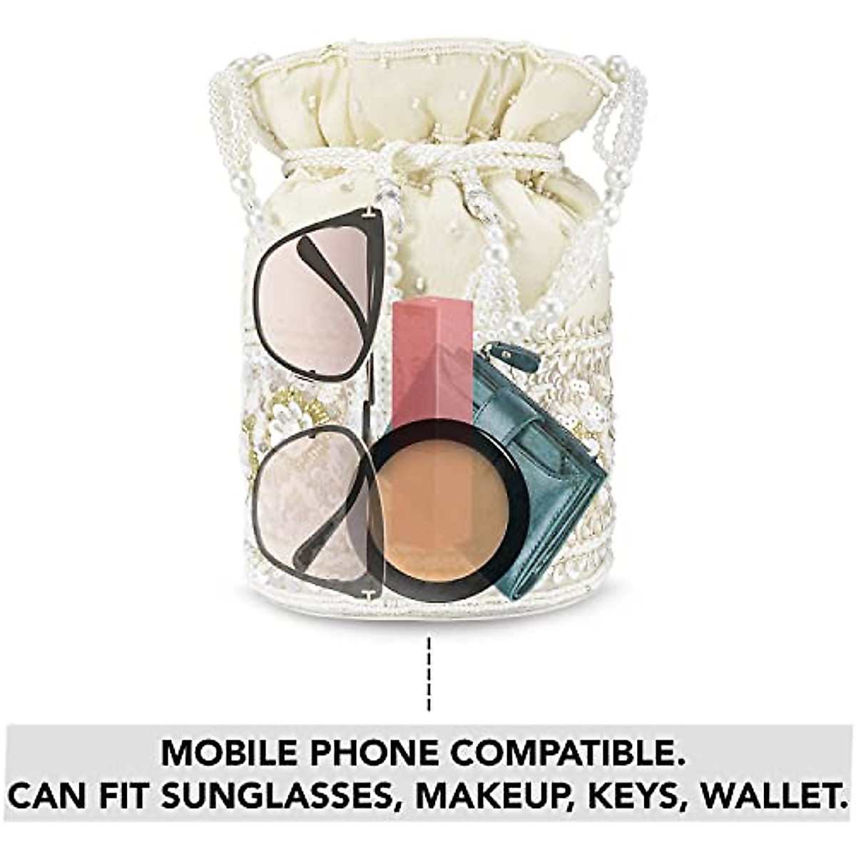 Aheli Indian Potli Bags for Women Evening Bag Clutch Ethnic Bride Purse with Drawstring (P46W)