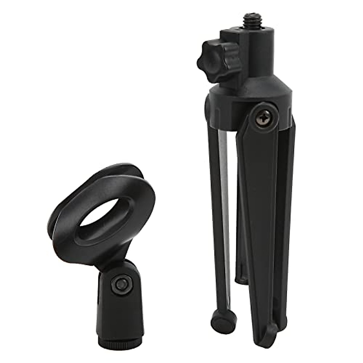 AUHX Mini Table Adjustable Mic Stand, Plastic Durable Detachable Portable Table Adjustable Mic Stand Practical for Conferences