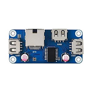waveshare Ethernet/USB HUB HAT B Expansion Board for Raspberry Pi 4 B/3 B+/3 B/2 B/Zero/Zero 2 W/W/WH,PC,with 1 RJ45 10/100M Ethernet Port, 3 USB Ports Compatible with USB2.0/1.1