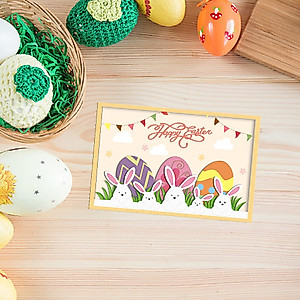 ALIBBON Easter Egg Rabbit Die Cuts for Card Making, Rabbit Edge Border Cutting Dies Metal Template Molds, 3 Lace Eggs Dies for Crafting DIY Photo Album Embossing Scrapbooking Supplies