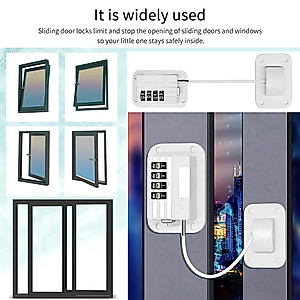 Fridge Lock, Refrigerator Combination Lock, Child Proof Baby Safety Locks, Multi Purpose Cabinet Lock Password Lock File Cabinet Lock, No Keys Needed(White)