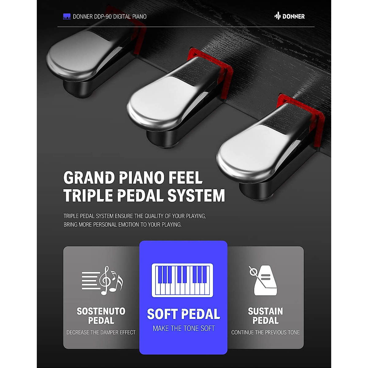 Donner DDP-90 Digital Piano + Donner Piano Bench