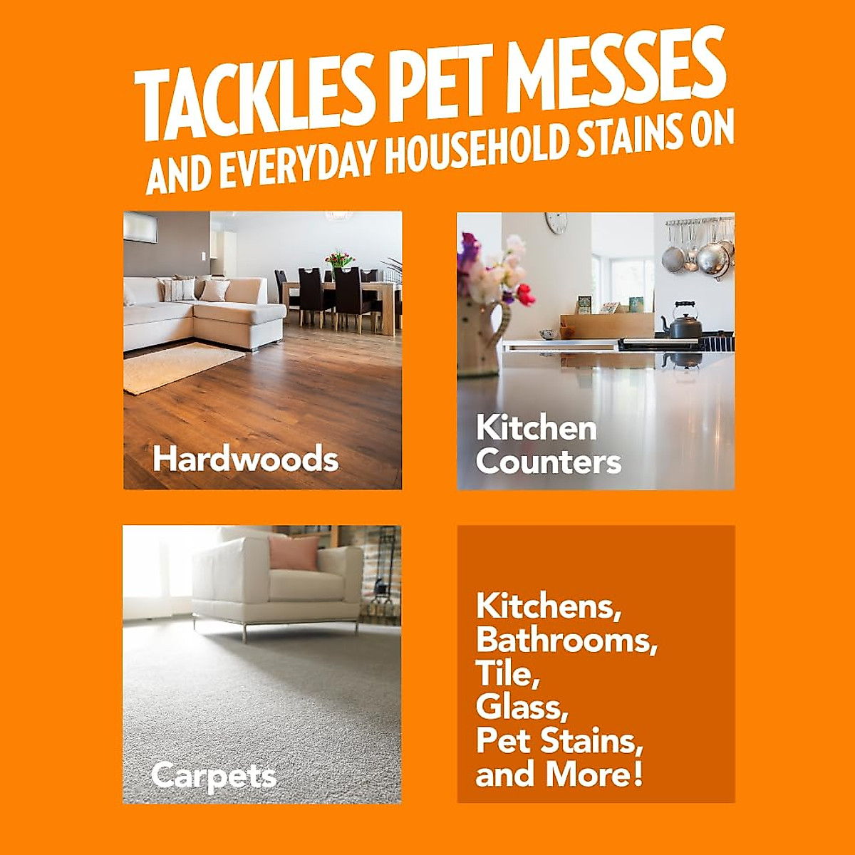 OUT! PetCare Orange Oxy Stain & Odor Remover | Oxy Clean Pet Stain and Odor Eliminator | 32 oz