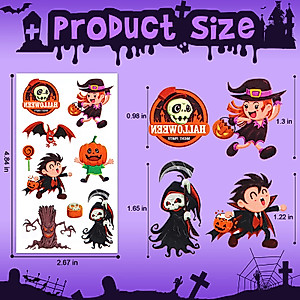 20 Sheets Halloween Temporary Tattoos for Kids, Waterproof Fake Tattoos Stickers, Halloween Activities for Kids, Halloween Parties Favors Decorations Gift Supplies for Toddlers, Children, Boys and