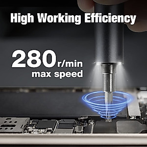 PKEY Mini Electric Screwdriver, All-in-One Precision Electric Screwdriver, 2 Torque with 28 Magnetic Precision Bits,LED Light & Dual Mode， Repair Tool Set for Phone Camera Laptop Watch