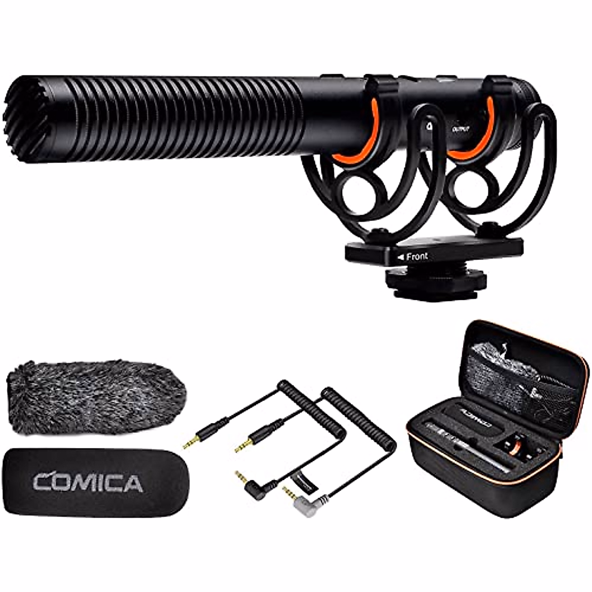 comica Shotgun Microphone, CVM-VM20 Professional Super Cardioid Video Microphone with Shock Mount, Camera Microphone Kit for Smartphone/DSLR Camera/Camcorder, Perfect for Interview/Video Recording