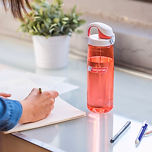 Nalgene On the Fly BPA-Free Water Bottle, Coral with Frost/Coral, 24 Oz