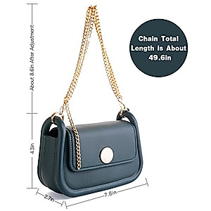 Crossbody Shoulder Bags,Crossbody Bags for Women,Totes Crossbody Bag Waterproof EVA Washable with Metal Chain(Green)