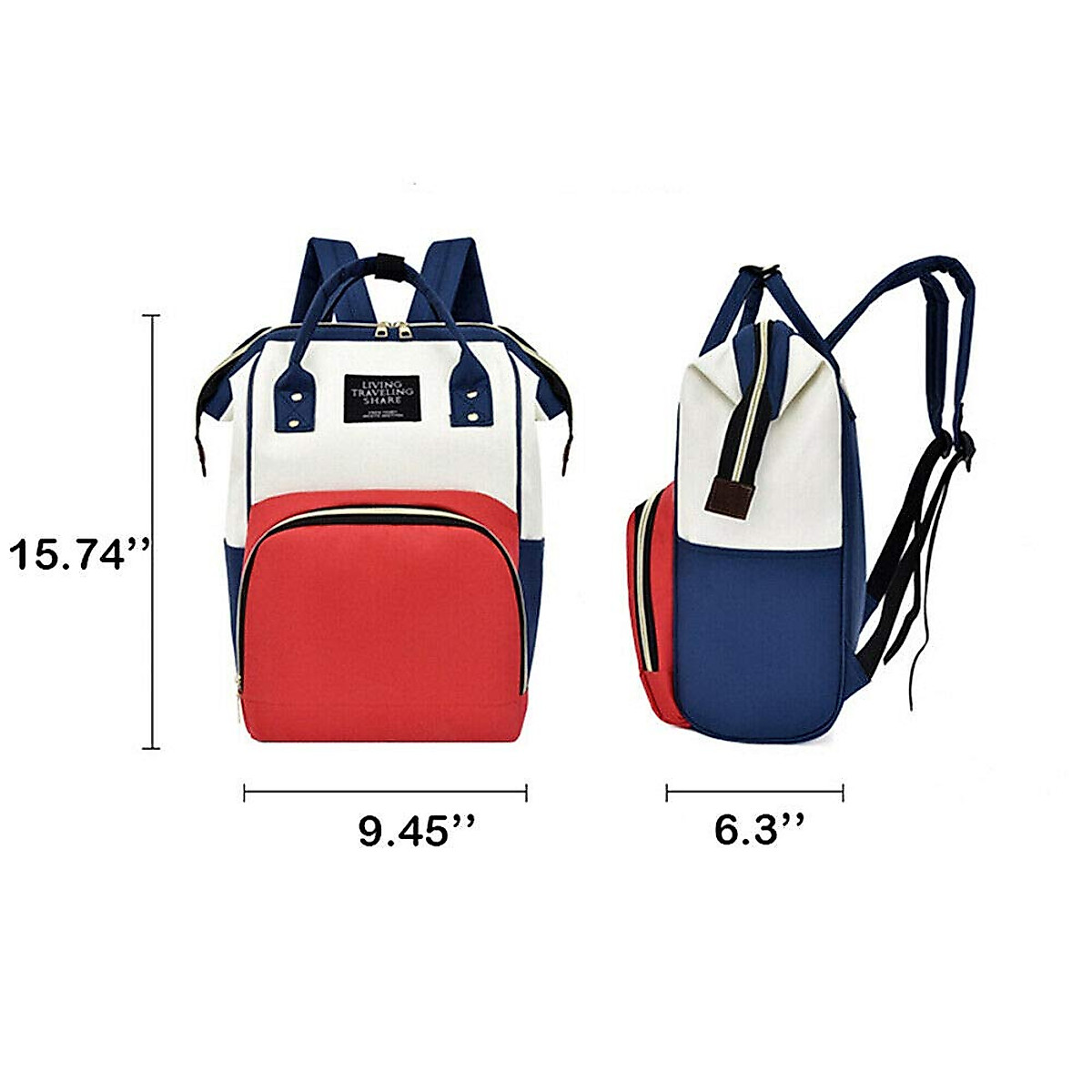 Magik Baby Bag Large Capacity Diaper Bag Multi-Function Waterproof Backpack Nappy (Blue)