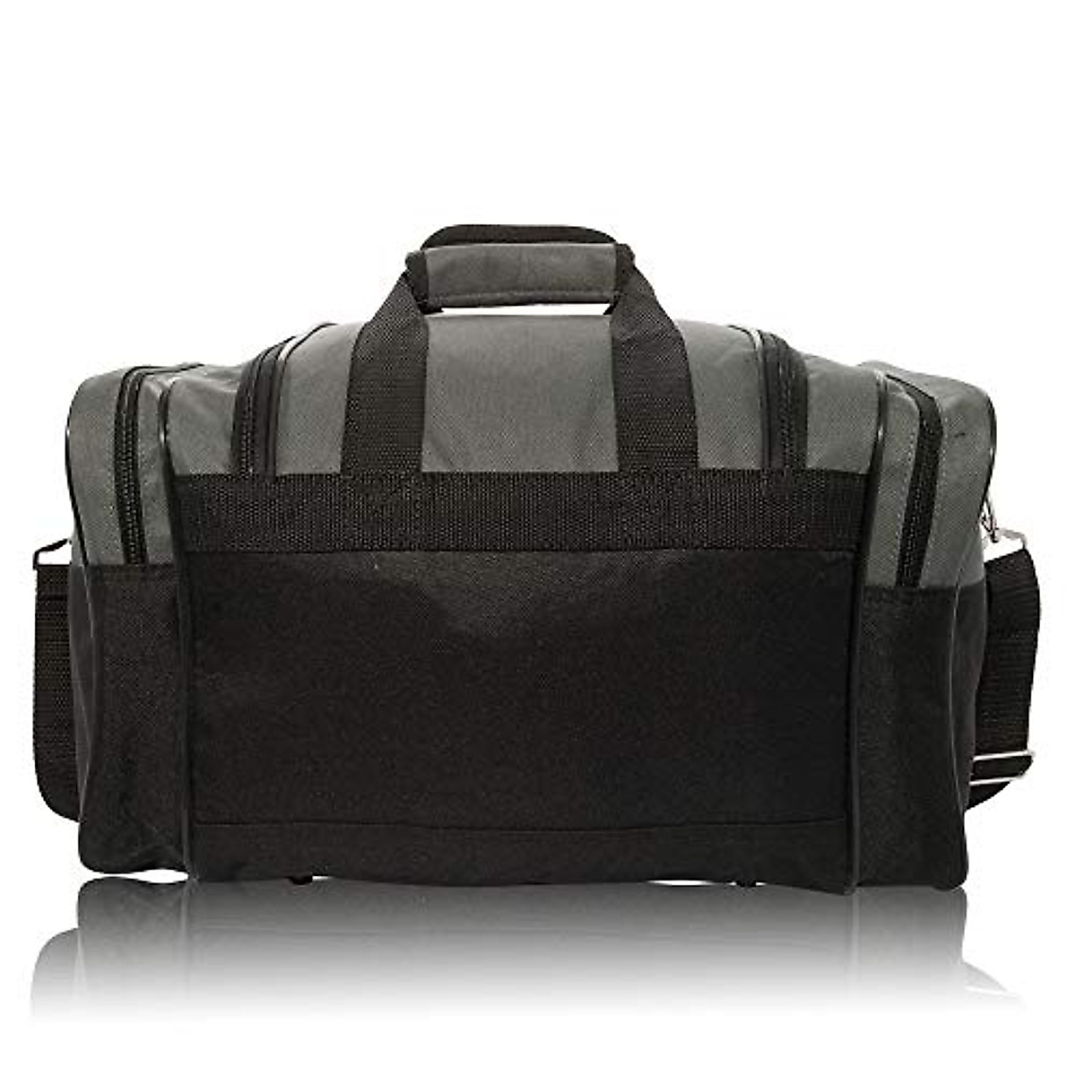 Dalix 17'' Blank Duffle Bag in Gray and Black Medium