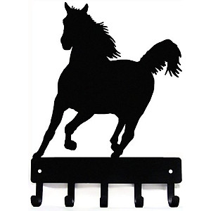 The Metal Peddler Horse #4 Key Rack Hanger - Small 6 inch Wide - Made in USA
