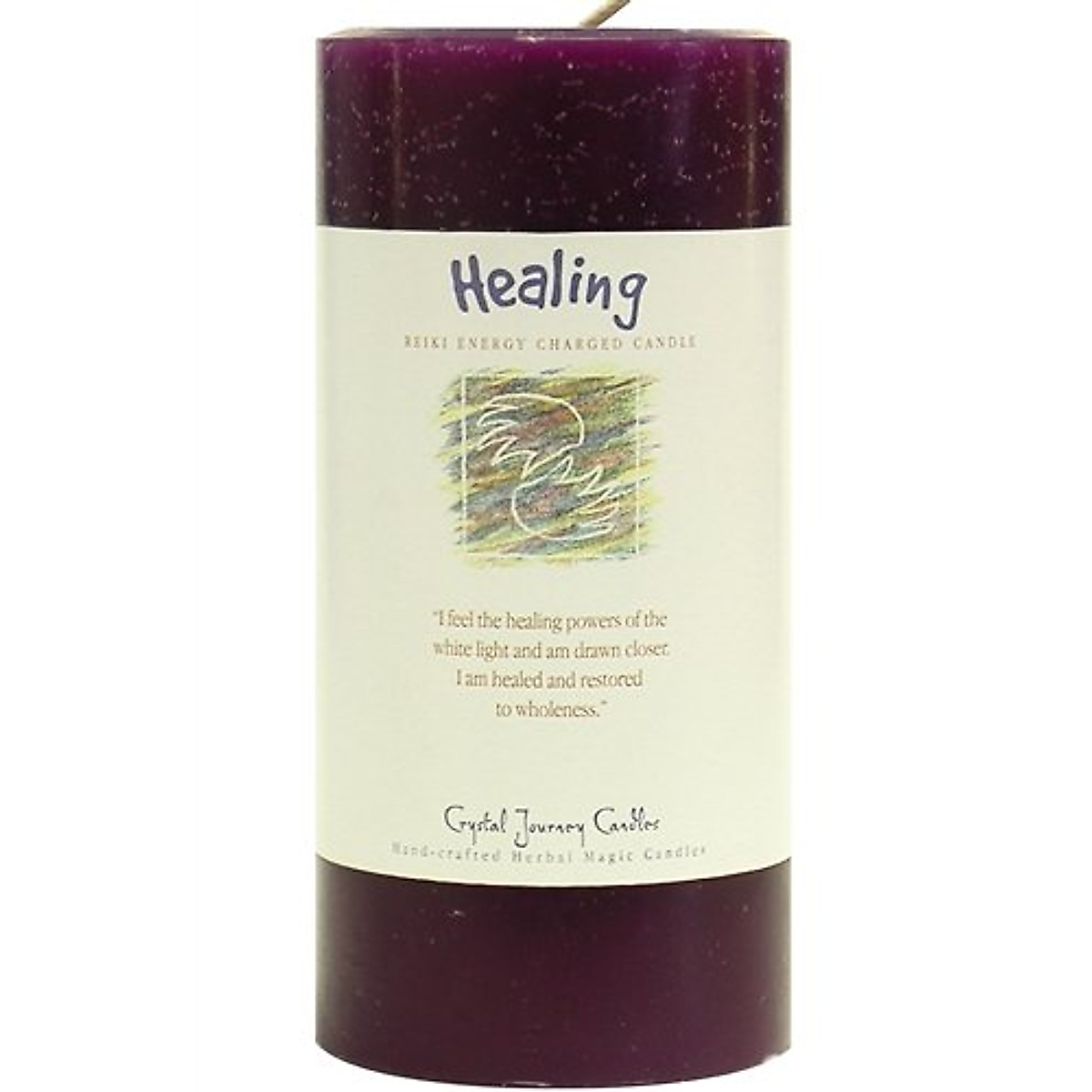 CRYSTAL JOURNEY Crystal J Candle Healing Pllr, 1 EA