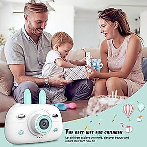 FeiLok Kids Camera for 3-9 Year Old Boys Gilrs, Best Birthday Gifts and Christmas Toys with 2.4" IPS Eye Care Screen 1080p Video Children Digital Camera Capture The Special Moment, 32GB SD Card