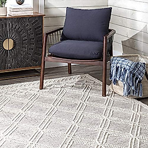 nuLOOM Natti Contemporary Trellis Area Rug, 7' 6" x 9' 6", Beige