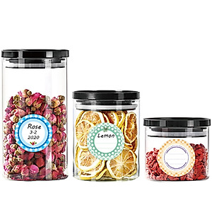 DGBRSM 80PCS Mason Jar Lid Labels Removable Canning Labels Water Soluble Canning Supplies Label for Kerr, Mason Jars, Ball Jars, Food Containers and Canning Lids