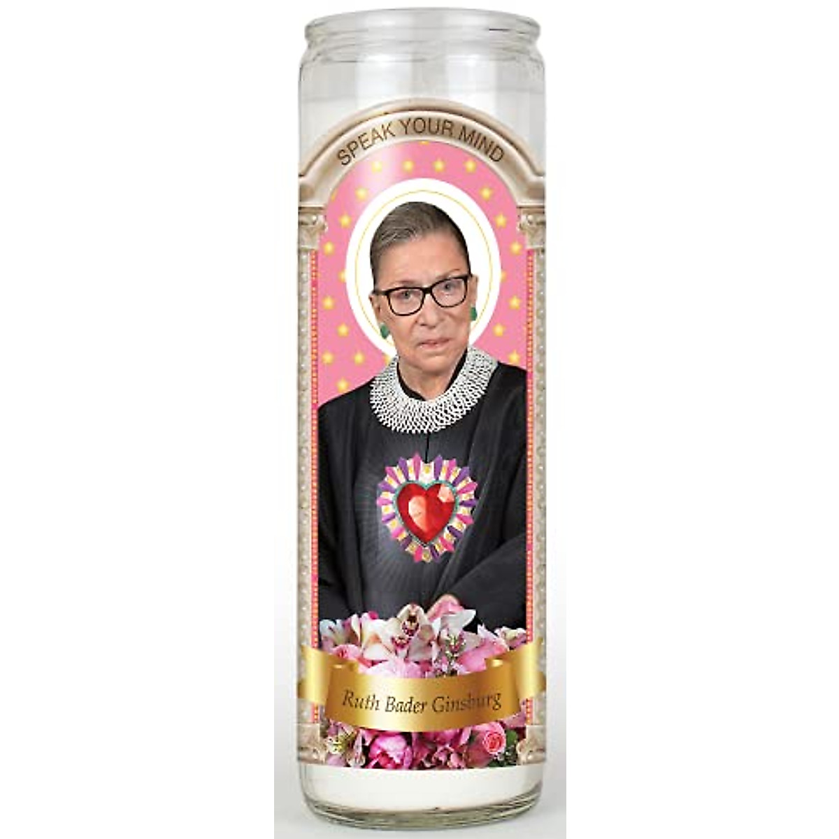 Ruth Bader Ginsburg: Prayer Candle, Saint Candle, Votive Candle, Supreme Court, RBG, Resistance, Girl Power, America, USA, Unscented