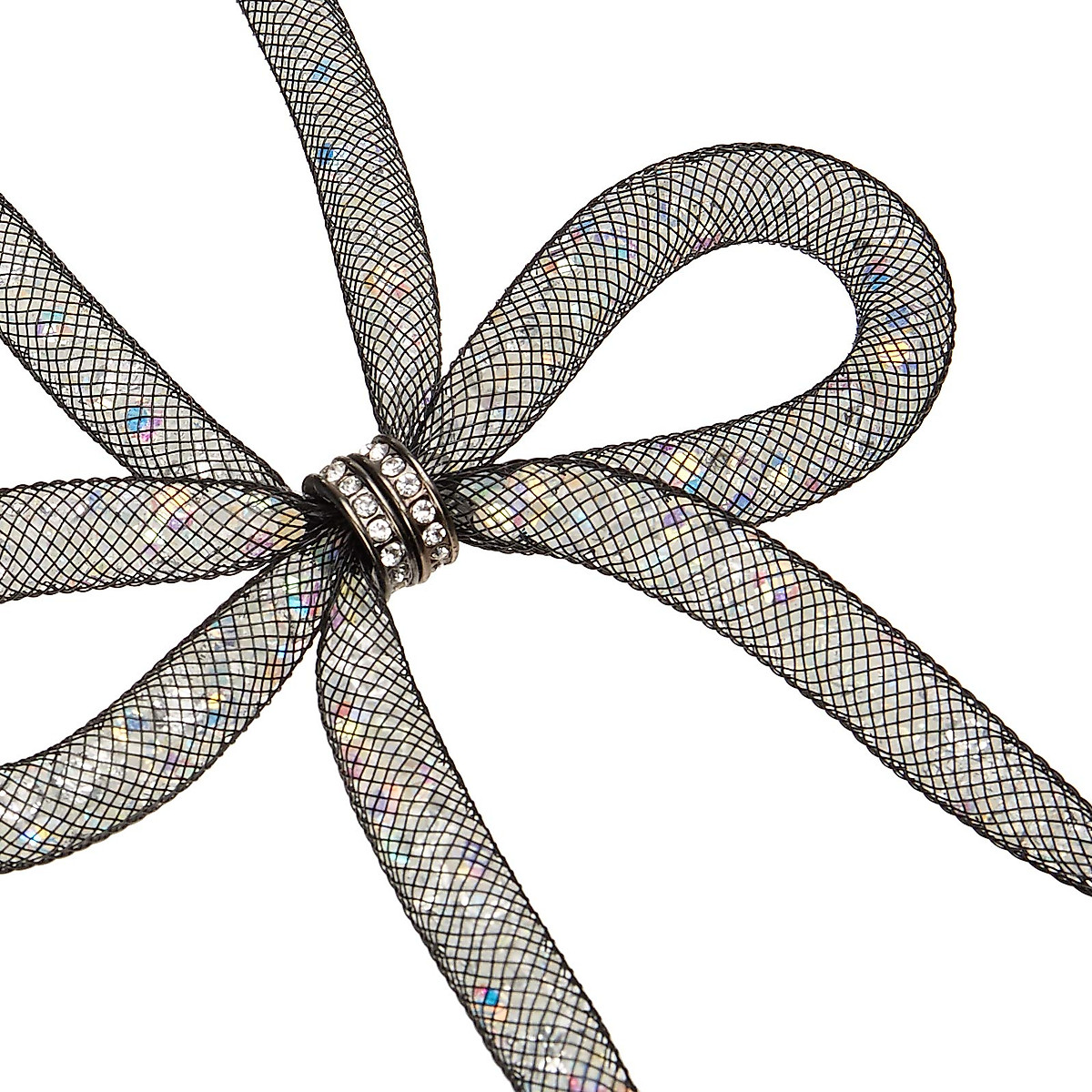 Betsey Johnson Mesh Bow Necklace, 16" + 3" Extender