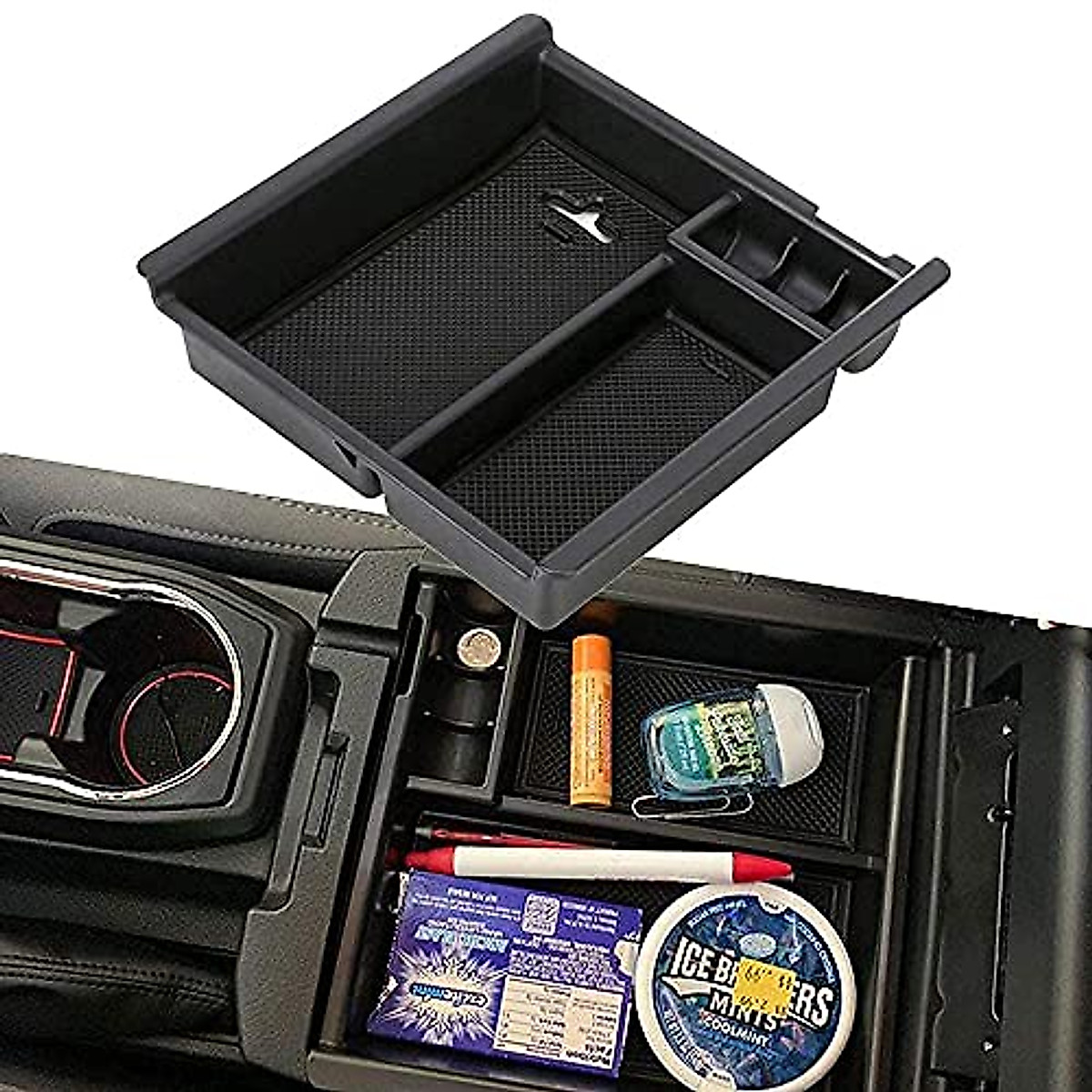 EDBETOS 3rd Gen Tacoma Accessories for Toyota Tacoma 2016 2017 2018 2019 2020 2021 2022 Center Console Organizer Tray and Glove Box Organizer Armrest Interlock Secondary Storage ABS Material