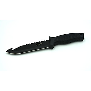 Zenport Hunting Knife 14032E 5.9-Inch 440C Stainless Steel Blade, Blac, Black Handle