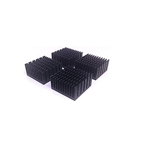 Easycargo 40mm Heatsink Kit 40mmx40mmx20mm + 3M8810 Thermal Conductive Adhesive Tape, Cooler Aluminium Heat Sink for Cooling 3D Printers Stepper Motor TEC1-12706 Thermoelectric Peltier Cooler 40x40x20