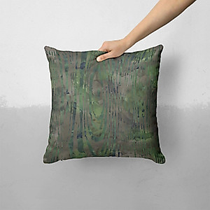 iiRov Watercolor Camo Woodgrain - Custom Decorative Home Decor Indoor or Outdoor Throw Pillow Cover for Sofa, Bed or Couch Cushion (Pillow CASE Cover ONLY)