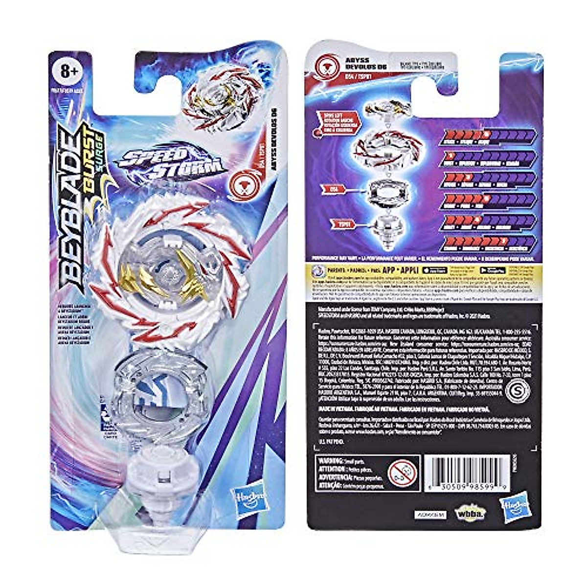 Beyblade Burst Surge Speedstorm Abyss Devolos D6 Spinning Top Single Pack -- Balance Type Battling Game Top, Toy for Kids Ages 8 and Up