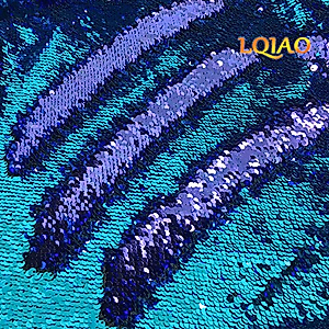 Turquoise Purple-Sequin Fabric Flip UP Reversible Sequin Fabric Shimmer Sewing Fabric Mermaid Sequins Fabric-Two Tone Sold by Half Yard