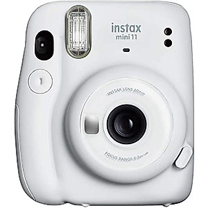 Fujifilm Instax Mini 11 Instant Film Camera, Ice White - with Fujifilm instax Mini Instant Daylight Film Twin Pack, 20 Exposures
