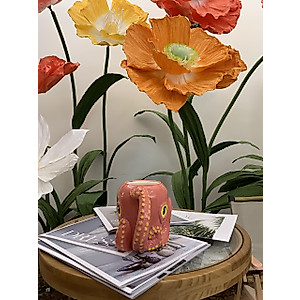 GLDOGO 3D Pink Octopus Ceramic Mug,Novel Handmade Octopus Shaped Statue Cup,Festivals or Birthday Gifts for Coffee and Milk Tea Enthusiasts