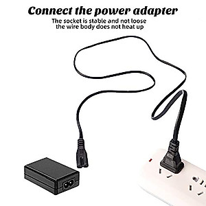 2 Prong AC Power Cord Cable Compatible with Xbox One S/Xbox One X/Xbox Series X/S Game Console, for Sony Playstation PS4 PS3 PS2 Slim/PSP/PSV Supply Plug Replacement (5ft)