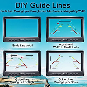 Rohent RV Backup Camera Upgraded HD 1080P Rear View Camera System 7'' Monitor 30 Mins Easy Installation Infrared Night Vision Waterproof for Truck Trailer 5th Wheel Camper R4