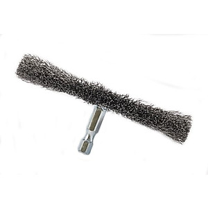 Forney 72739 Wire Wheel Brush, Coarse Crimped with 1/4-Inch Hex Shank, 4-Inch-by-.012-Inch