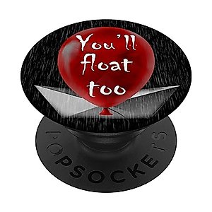 You'll Float Too Horror Movie Red Balloon Paper Ship PopSockets PopGrip: Swappable Grip for Phones & Tablets PopSockets Standard PopGrip