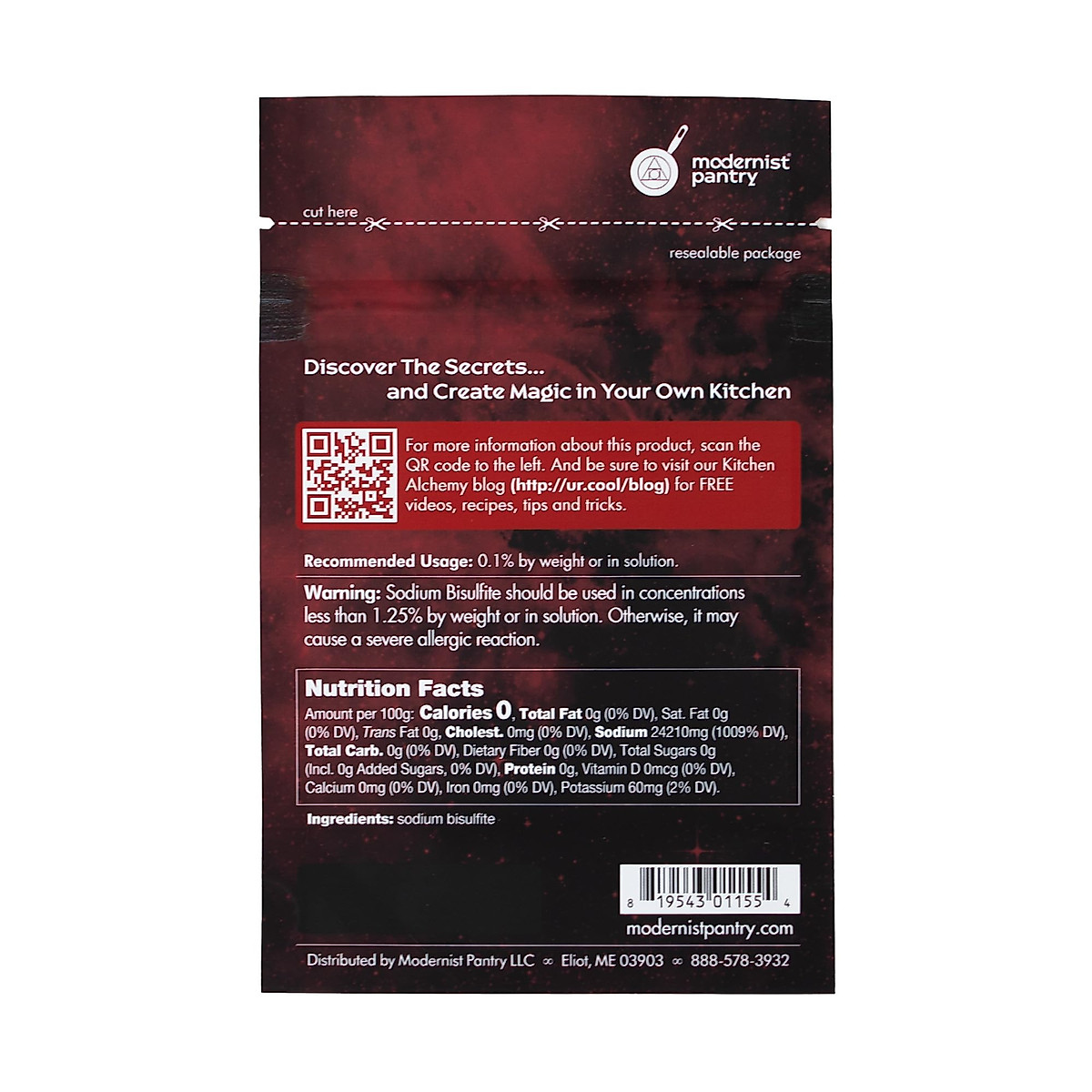 Sodium Bisulfite ⊘ Non-GMO Gluten-Free Vegan OU Kosher Certified - 50g/2oz